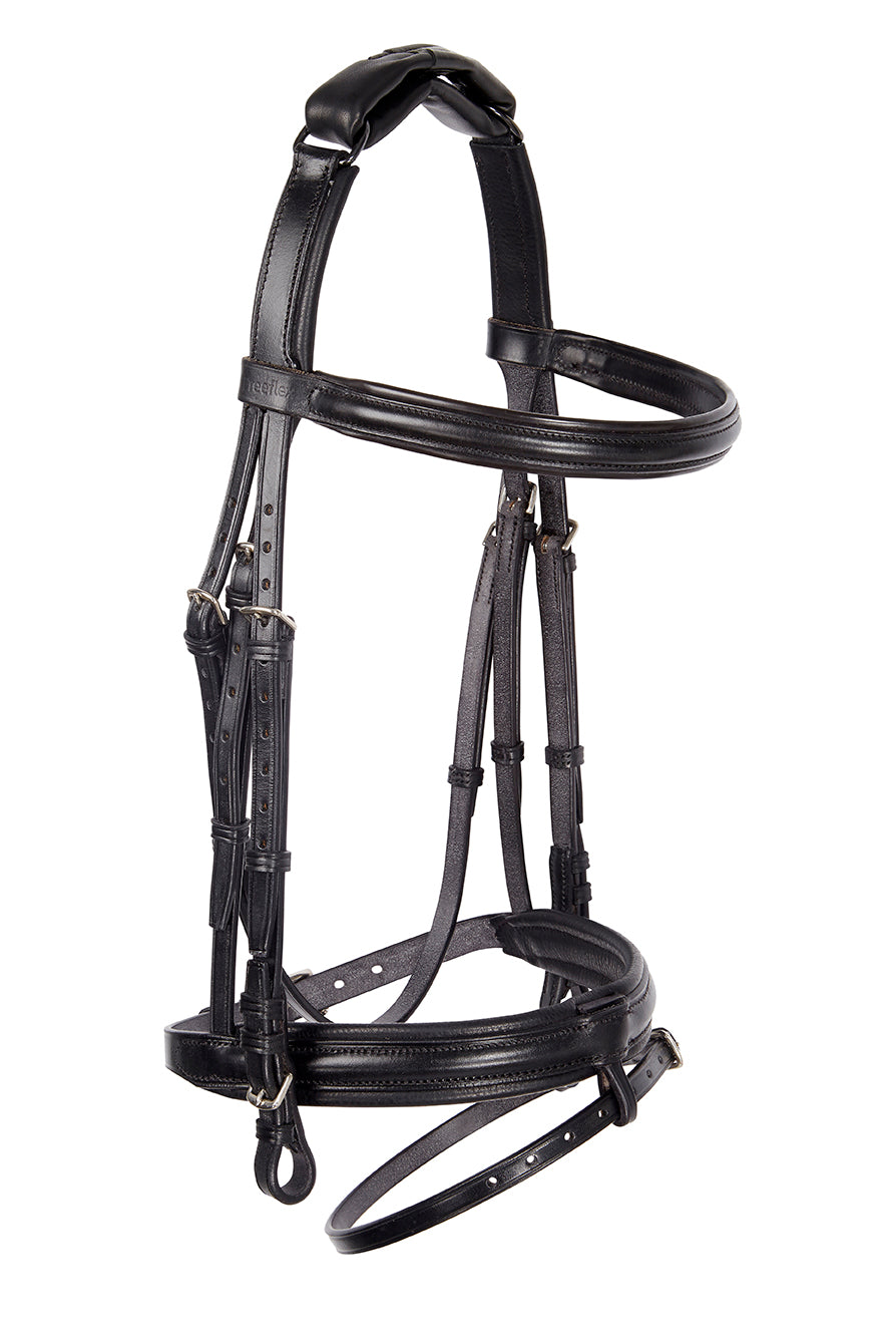 Freeflex bridle with cavesson noseband & removable flash – Shadow Horse