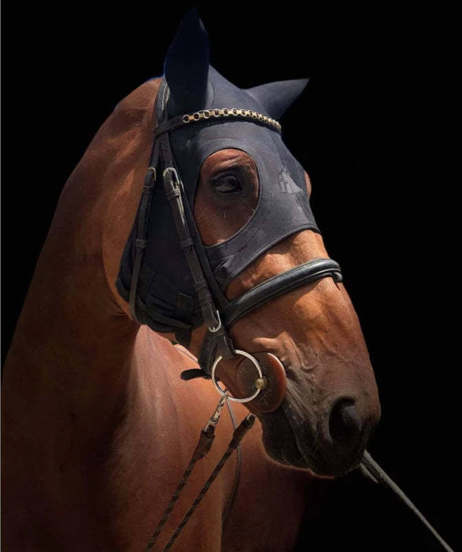 Fenwick LT (Liquid Titanium) calming mask with ears – Shadow Horse