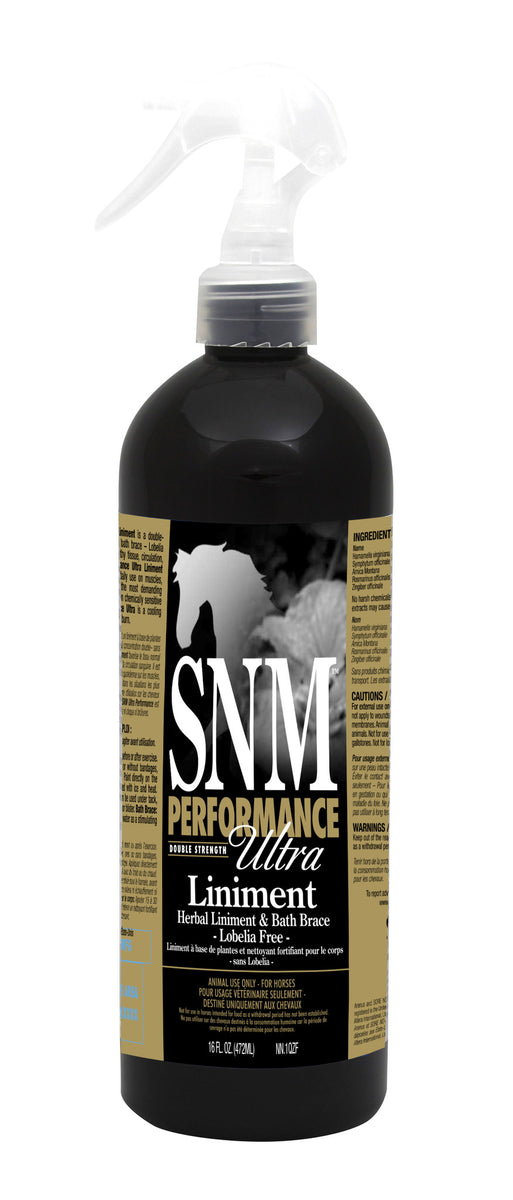 Sore No-More (SNM) Performance Ultra Liniment, spray bottle – Shadow Horse